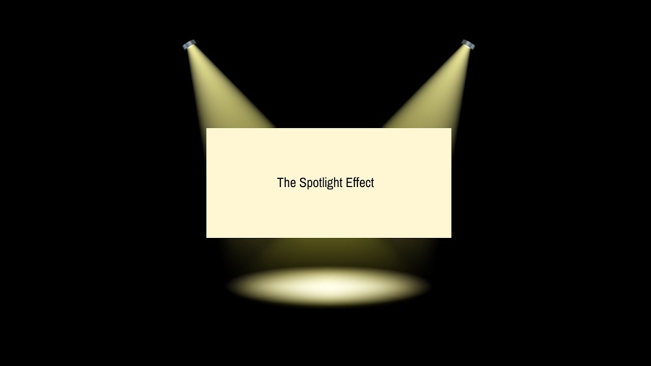 The Spotlight Effect