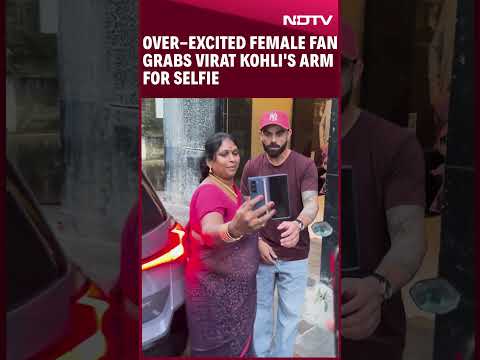 Virat Kohli | Over-Excited Female Fan Grabs Virat Kohli's Arm For Selfie