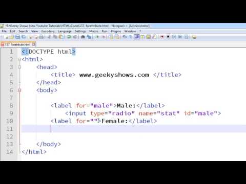 Learn 171 for attribute in HTML Hindi - Mind Luster