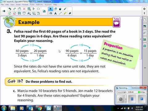 Ch1 Lesson 6  Equivalent Ratios Video Lecture