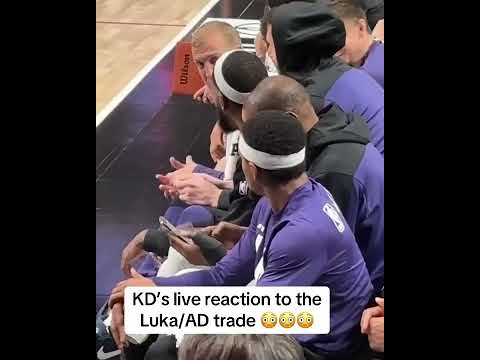 Kevin Durant’s LIVE REACTION to finding out the Luka-AD trade was wild 😳