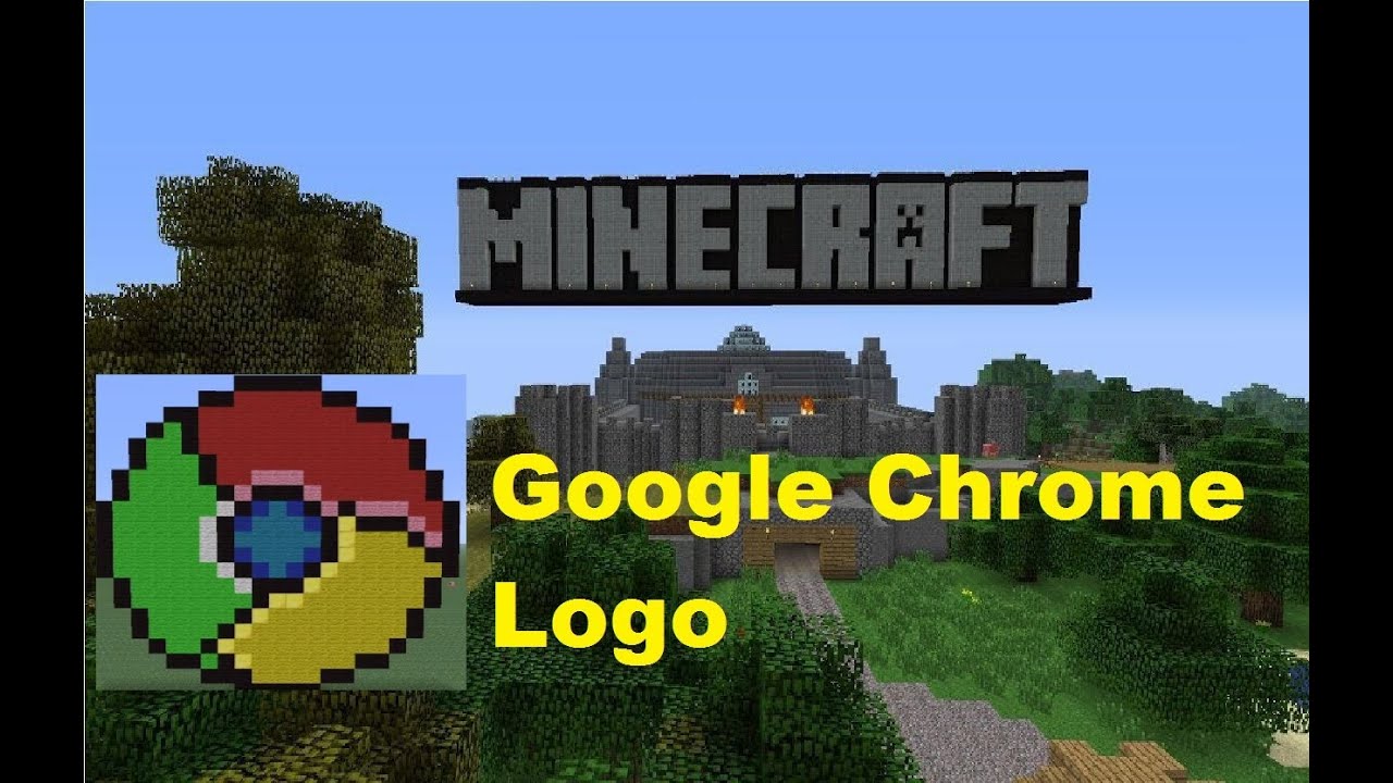 Minecraft Pixel Art: Google Chrome Logo Tutorial