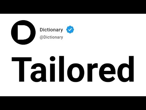Tailored Meaning In English