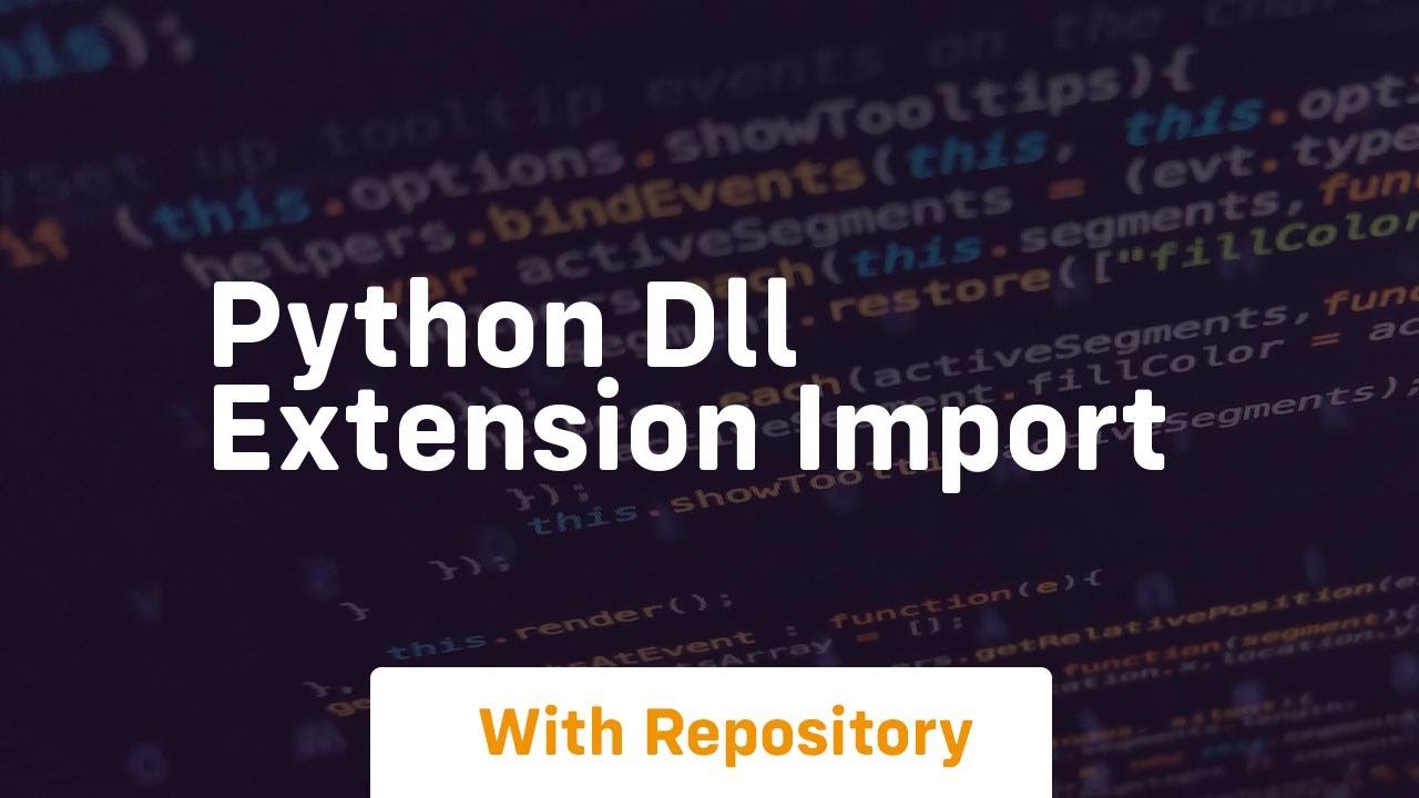Python dll Extension Import