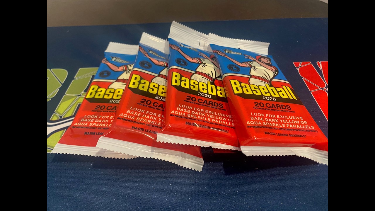 Opening 4 Value Packs Of 2026 Topps Heritage Baseball! Seeing How These Are as The Cheapest Format!