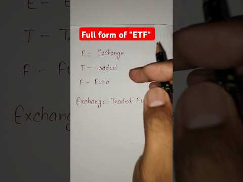 ETF FULL FORM ? #etf #shorts