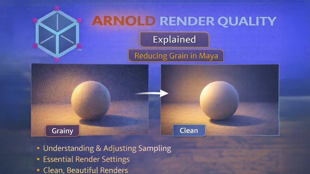 Arnold Render Quality Explained – Reducing Grain in Maya