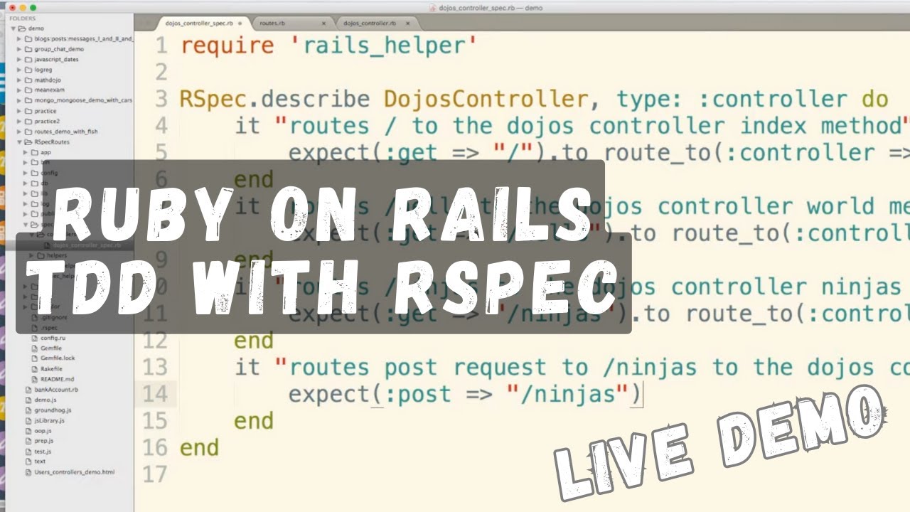 Ruby on Rails TDD Basics- Testing Routes with RSpec