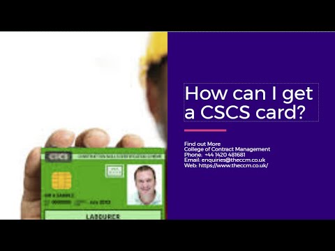 How can i get a CSCS Card ?