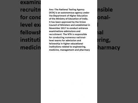 What is NTA? #globalgyan #nta #testing #exams