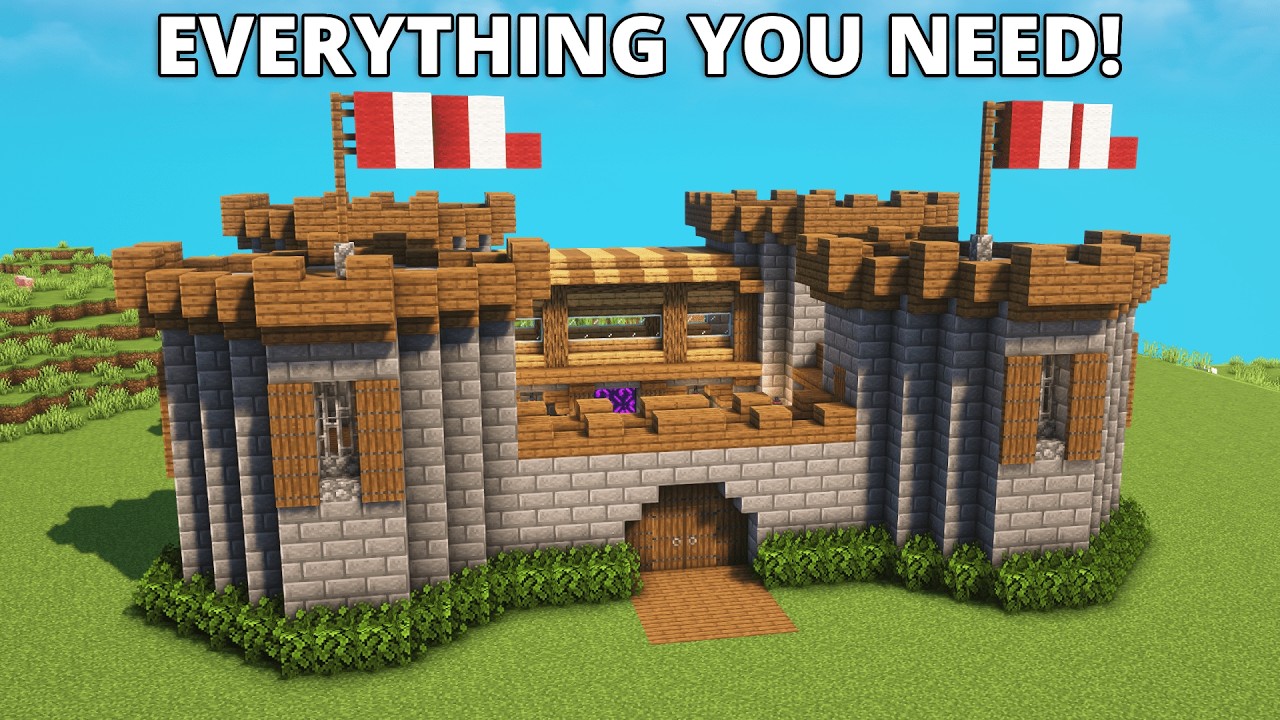 Minecraft Ultimate Survival Castle Tutorial⚒️ - Minecraft Builders