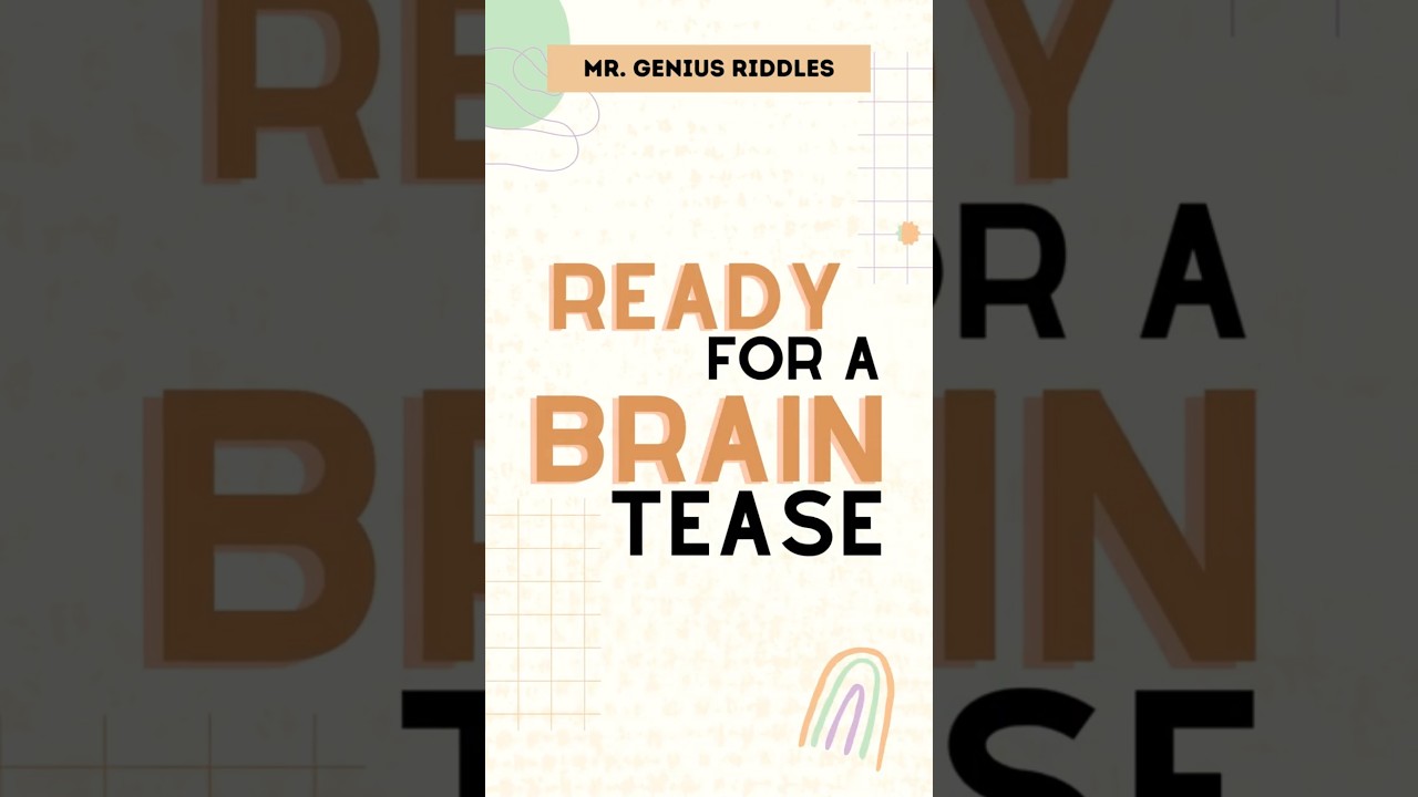 🧠 Can You Solve This Riddle? Only Geniuses Get It Right! 🤯 | Mr. Genius Riddles