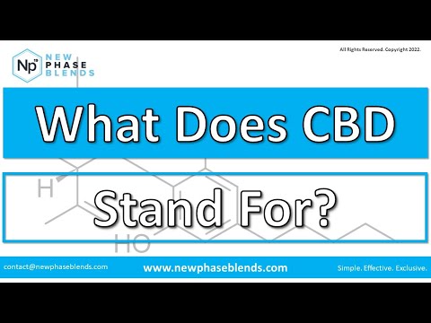 What Does CBD Stand For