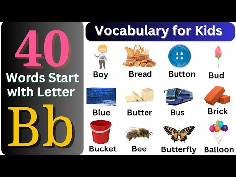words that start with letter B #wordswithB #englishvocabulary #homeschooling #kidslearning