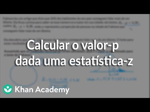 Calcular o valor-p dada uma estatística-z (vídeo) | Khan Academy
