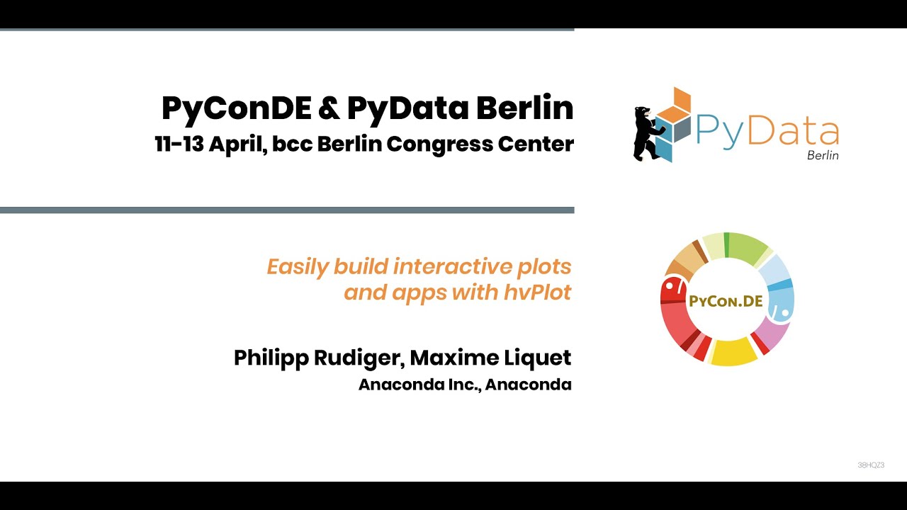 Philipp Rudiger Maxime Liquet: Easily build interactive plots and apps with hvPlot