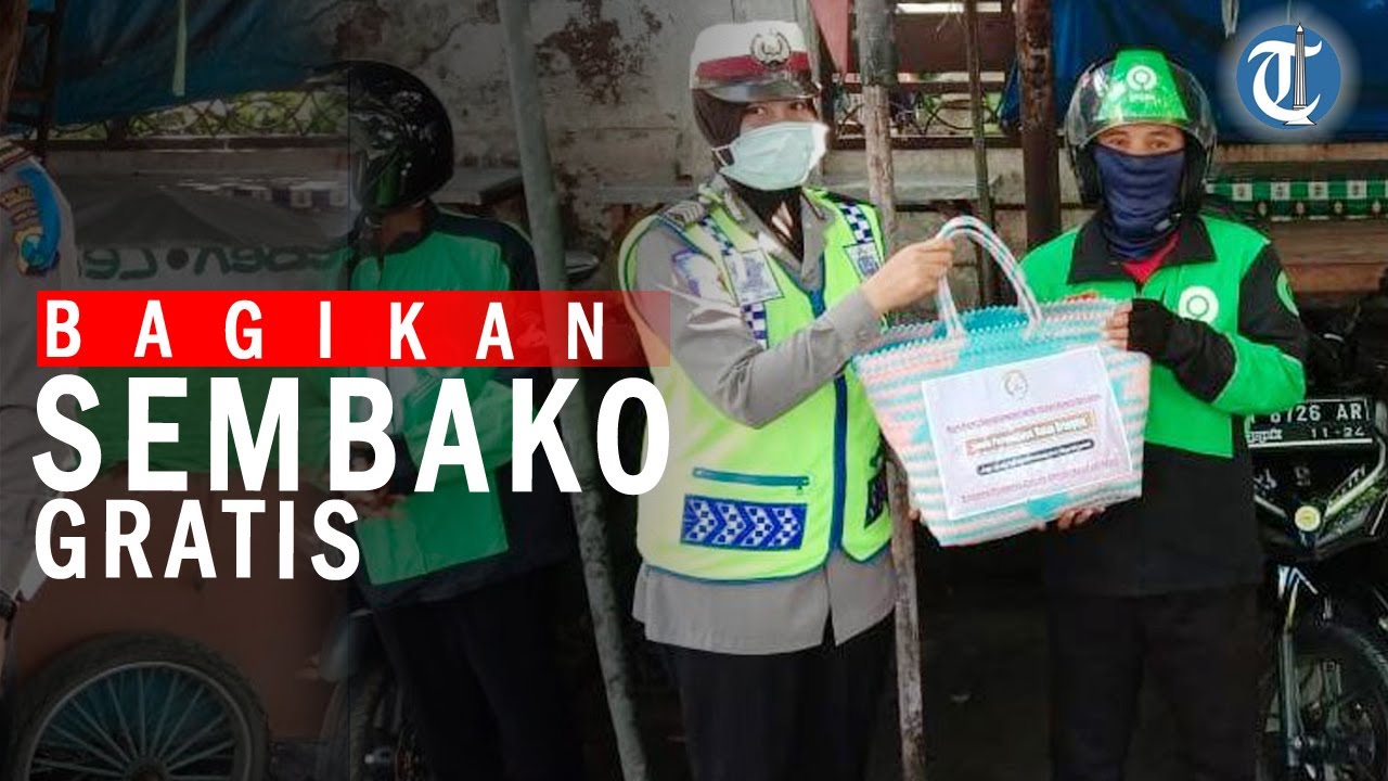 Pandemi Covid-19, Polres Pamekasan Bagikan Sembako Gratis