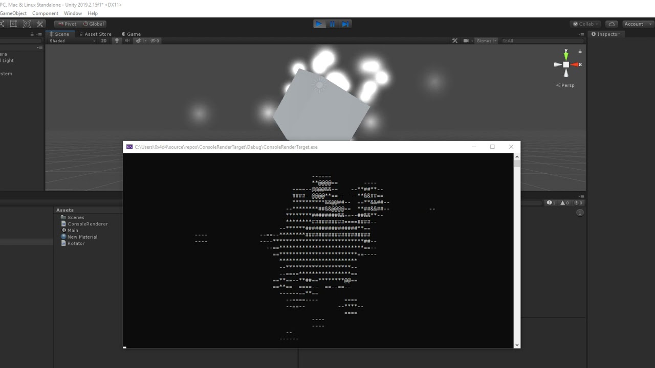 Unity into Console Window
