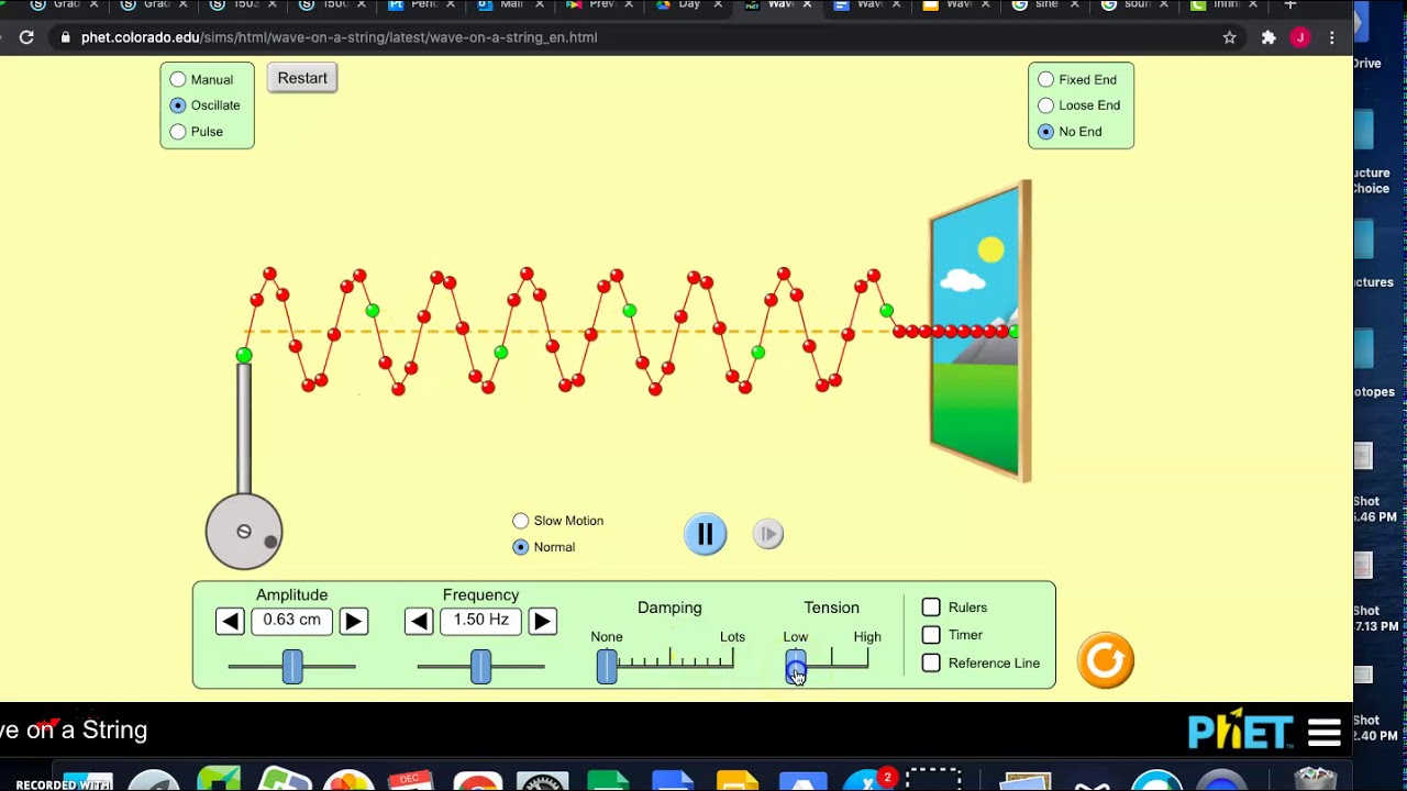 Wave on a String Lab: Tension