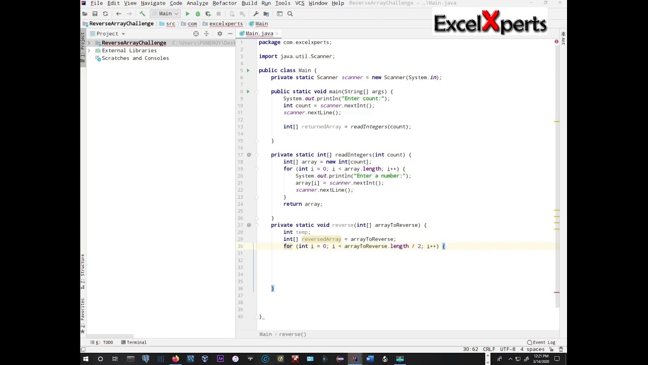 Java Reverse Array - Michael Pomeroy