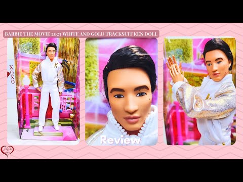 Barbie the Movie 2023 Ken Doll in White and Gold Tracksuit HPK04 Review