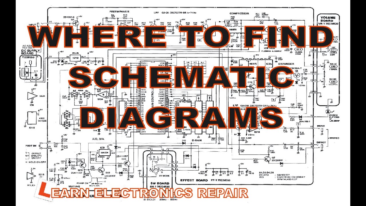 Learn Electronics Repair #33 - Online Resources.  Where to find Schematic Diagrams & Repair Advice
