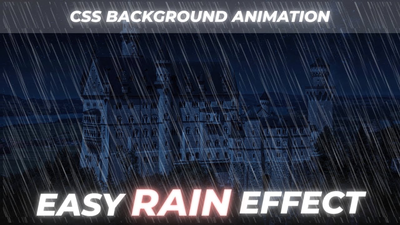 Easy CSS Rain Effect Animation | Background Animation CSS |  CSS3 animation examples