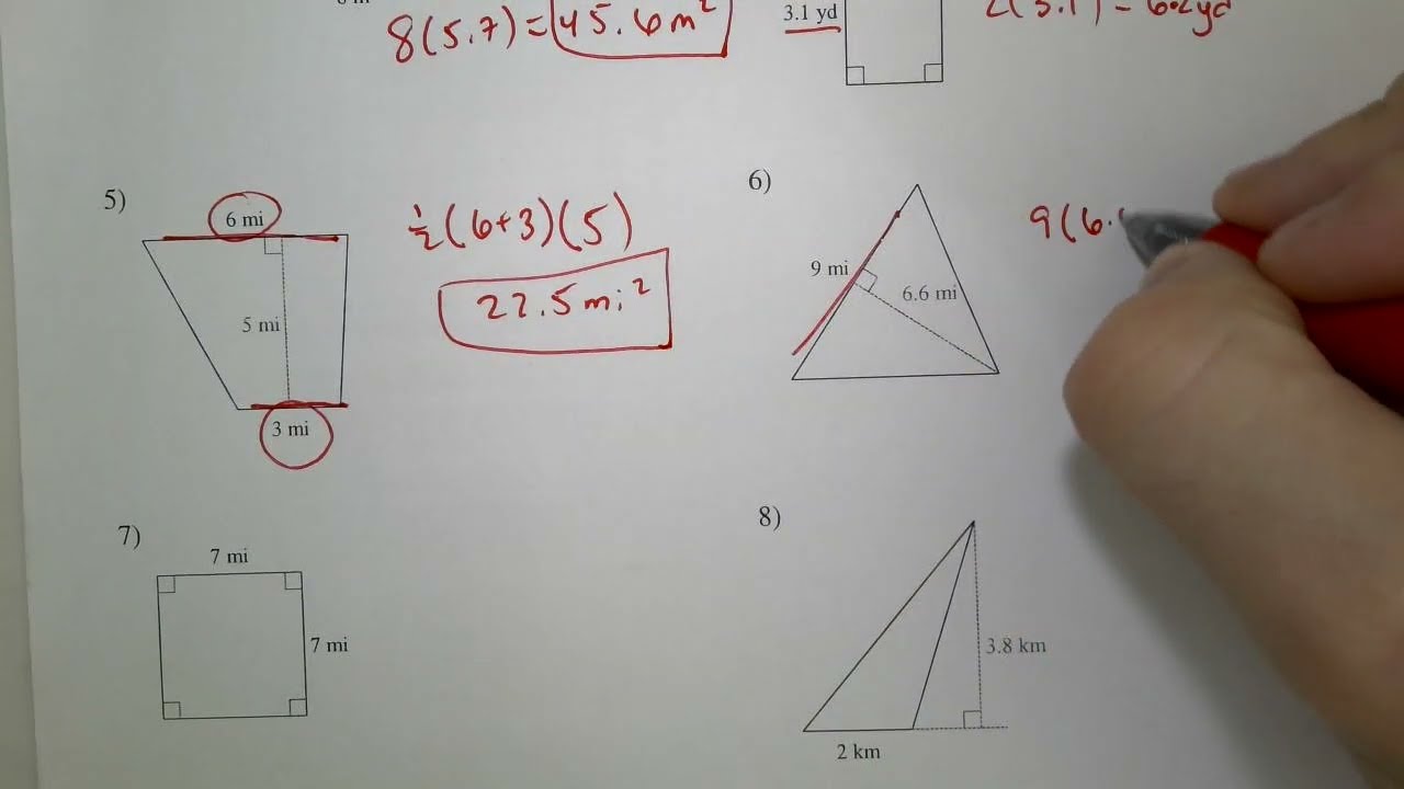 Area of Triangles and Quadrilaterals Kuta Software Infinite Geometry