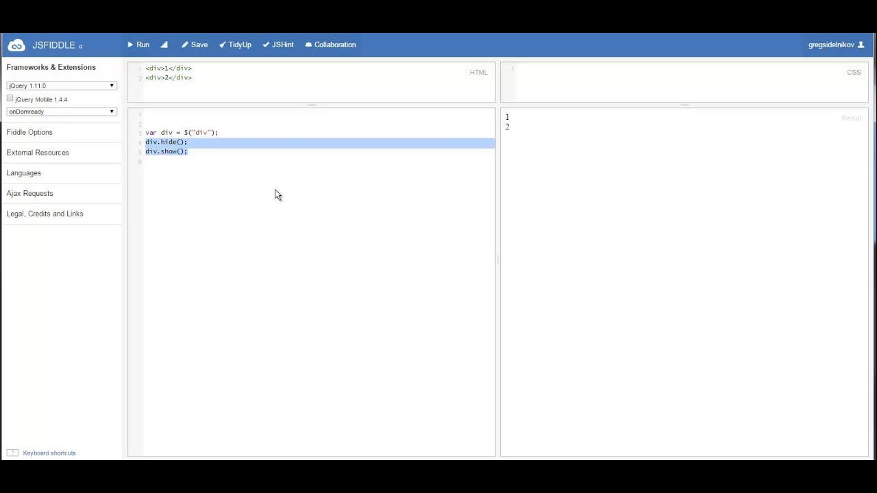 jQuery Tutorial with JSFiddle (Hide, Show, CSS, Remove Examples) #jQuery