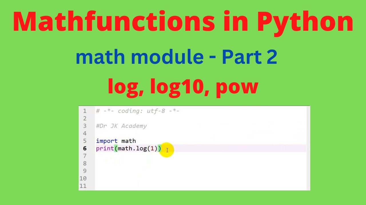 Math module Functions in Python Part-II || Import math Functions in Python