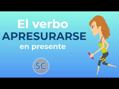 Spanish conjugation El verbo reflexivo Apresurarse en presente To hurry up Present tense #learnspani