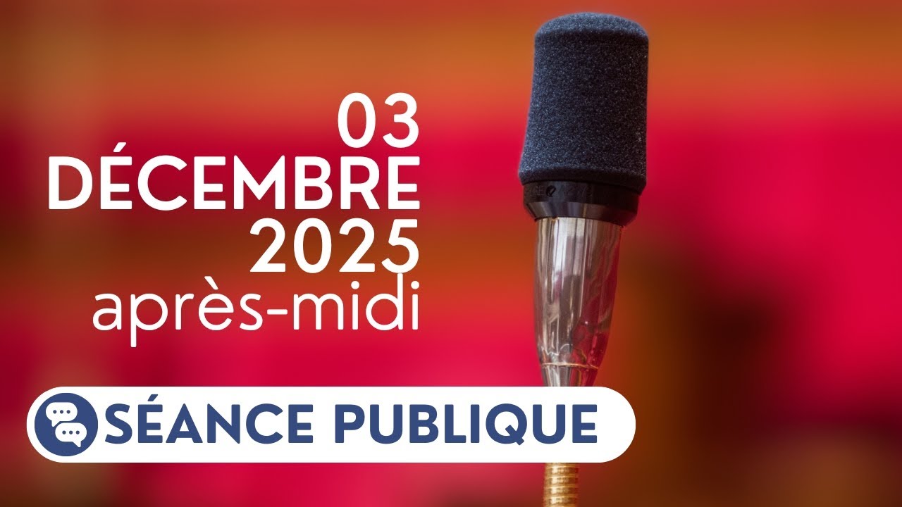 Séance publique du mercredi 3 décembre 2025, après-midi