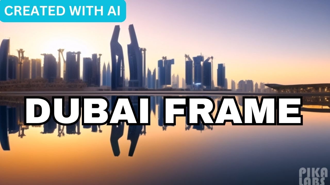 Dubai Frame in the United Arab Emirates with AI