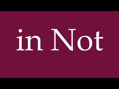 How to Pronounce ''in Not'' (in need) Correctly in German