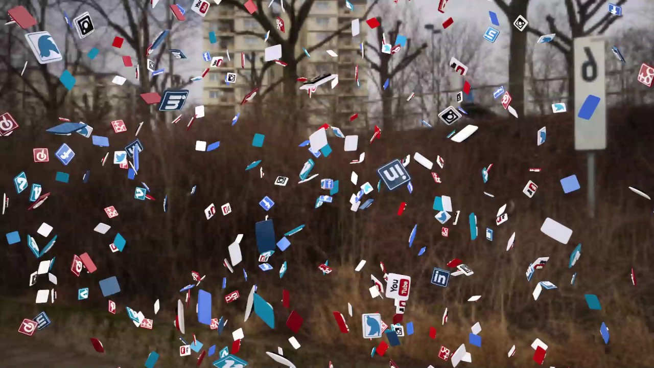 Social Media Icons Element 3d