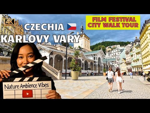 Karlovy Vary Walk ⛅🎥 | Summer Tour in Film Festival City 🇨🇿