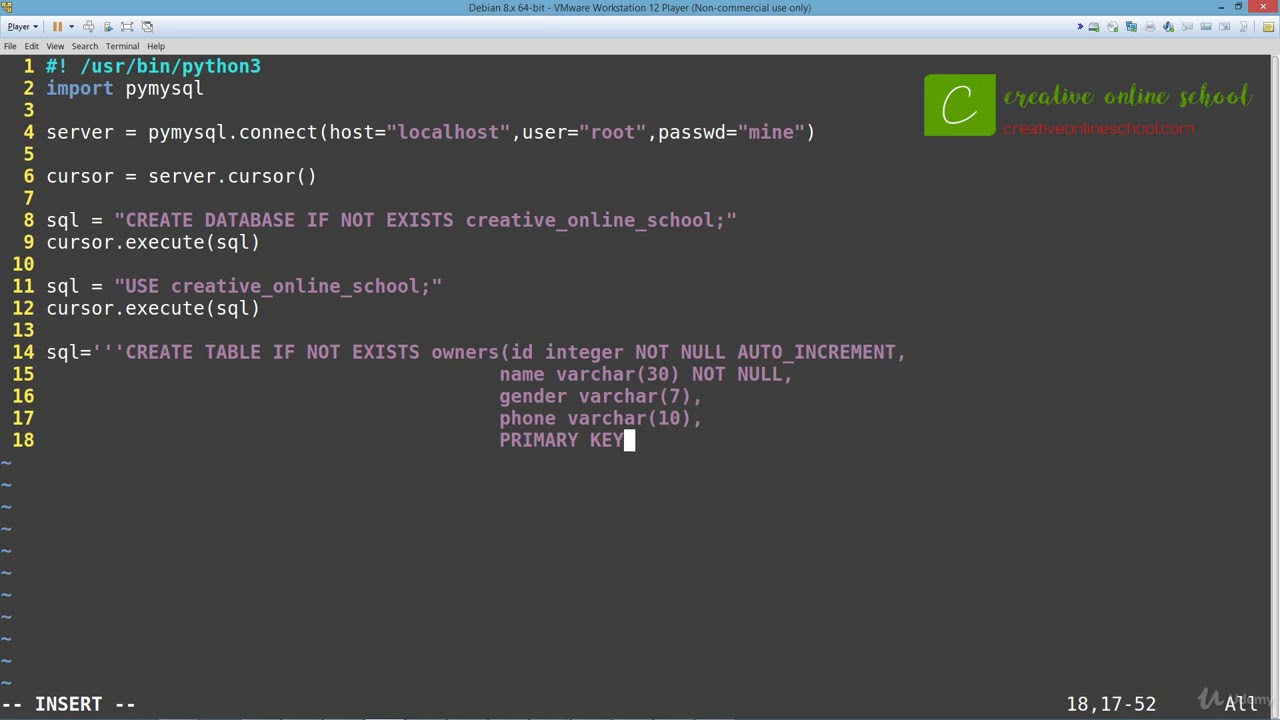 33  Creating MySQL Database through Python