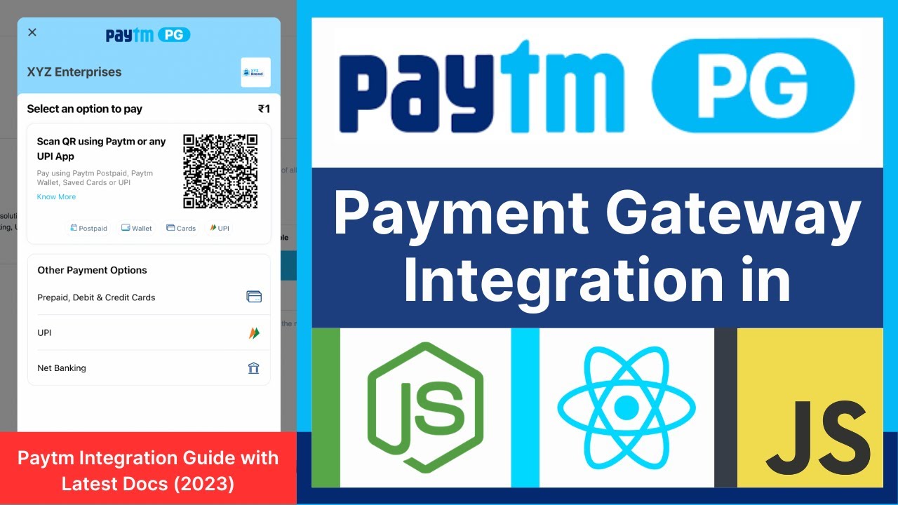 Paytm Payment Gateway Integration in React and Nodejs | Hindi | Paytm Integration in Javascript