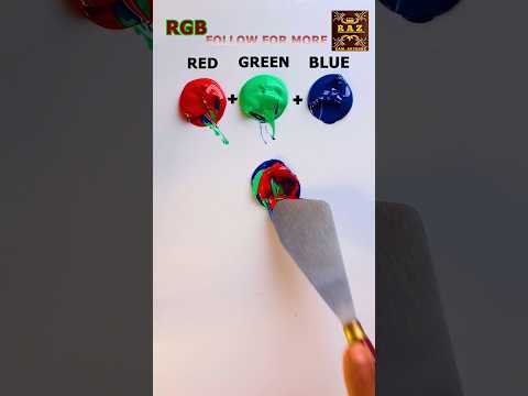 Red + Green + Blue Paint #colors #paintmixing #colormixing #art #artvideo #black #rgb #gold #color
