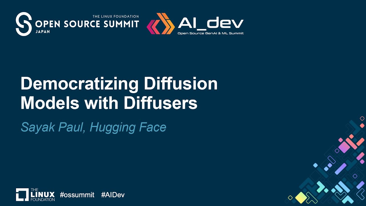 Democratizing Diffusion Models with Diffusers - Sayak Paul, Hugging Face