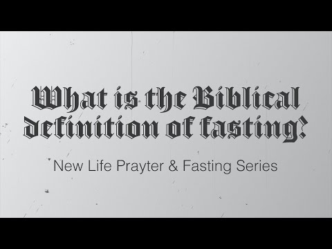 What is the Biblical definition of "fasting"? by Rick Lovall