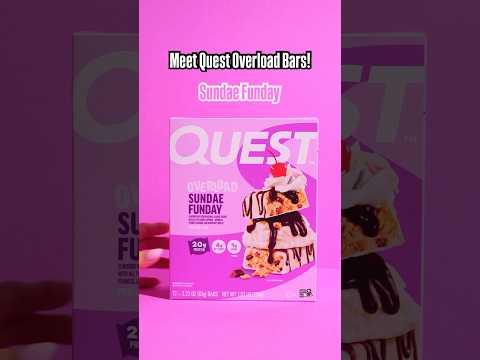 MEET QUEST OVERLOAD BARS! 20g protein, 3-4g net carbs, 11-12g fiber, & 1g sugar per bar