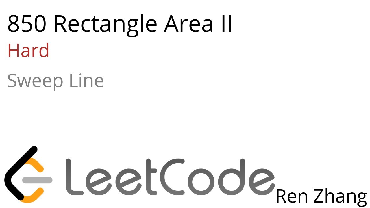 Leetcode 850 Rectangle Area II