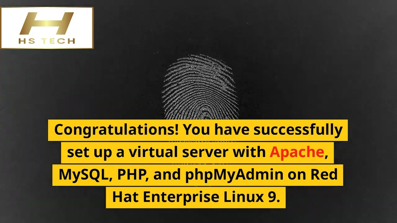 set up a virtual server with Apache, MySQL, PHP, and phpMyAdmin on Red Hat Enterprise Linux 9