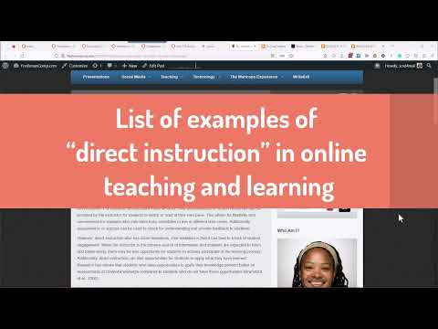 Direction Instruction Examples in an Online Course | FreshmanComp.com