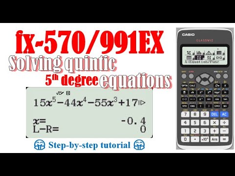 Factorize a degree five polynomial completely (fx-570/991EX)