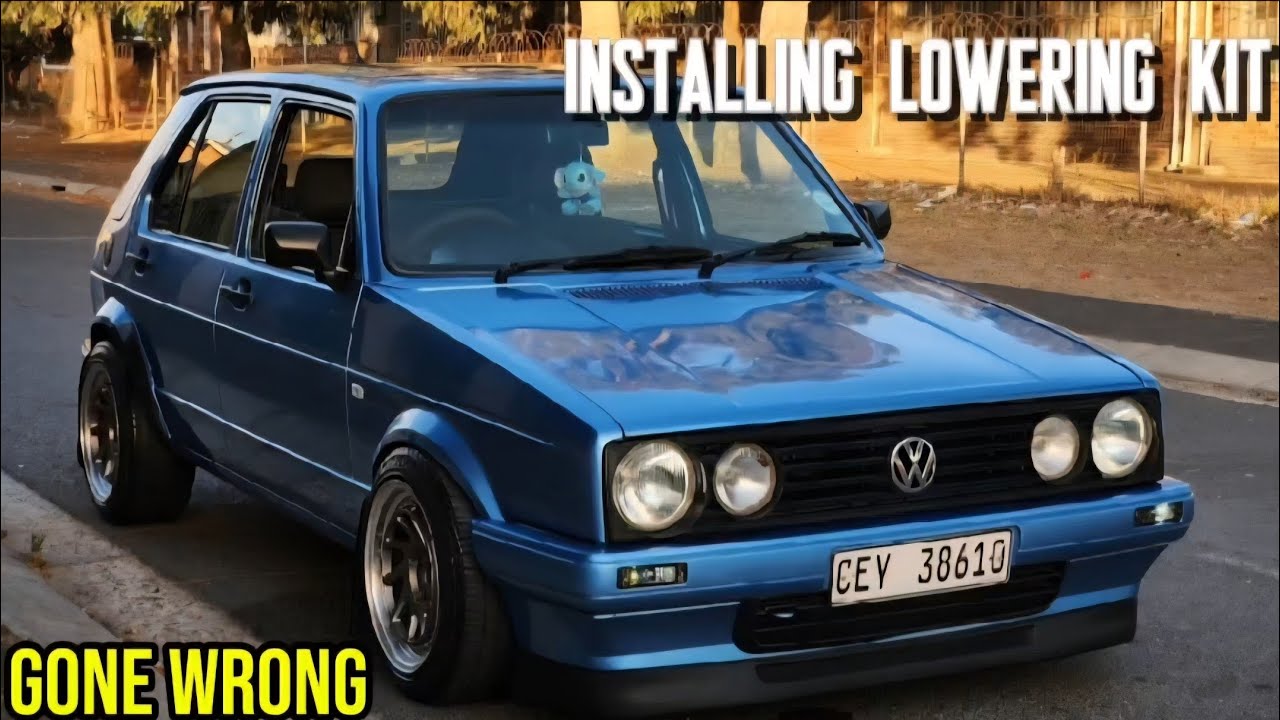 Installing Lowering Kit On VW GOLF MK1 | Featured by @aheartforcars