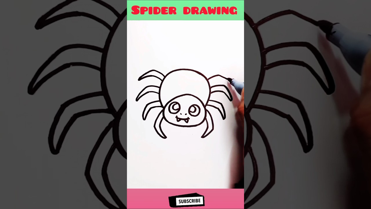 easy spider drawing for kids  #easy #spider #drawing #forkids  #trending #shortsvideo #halloween