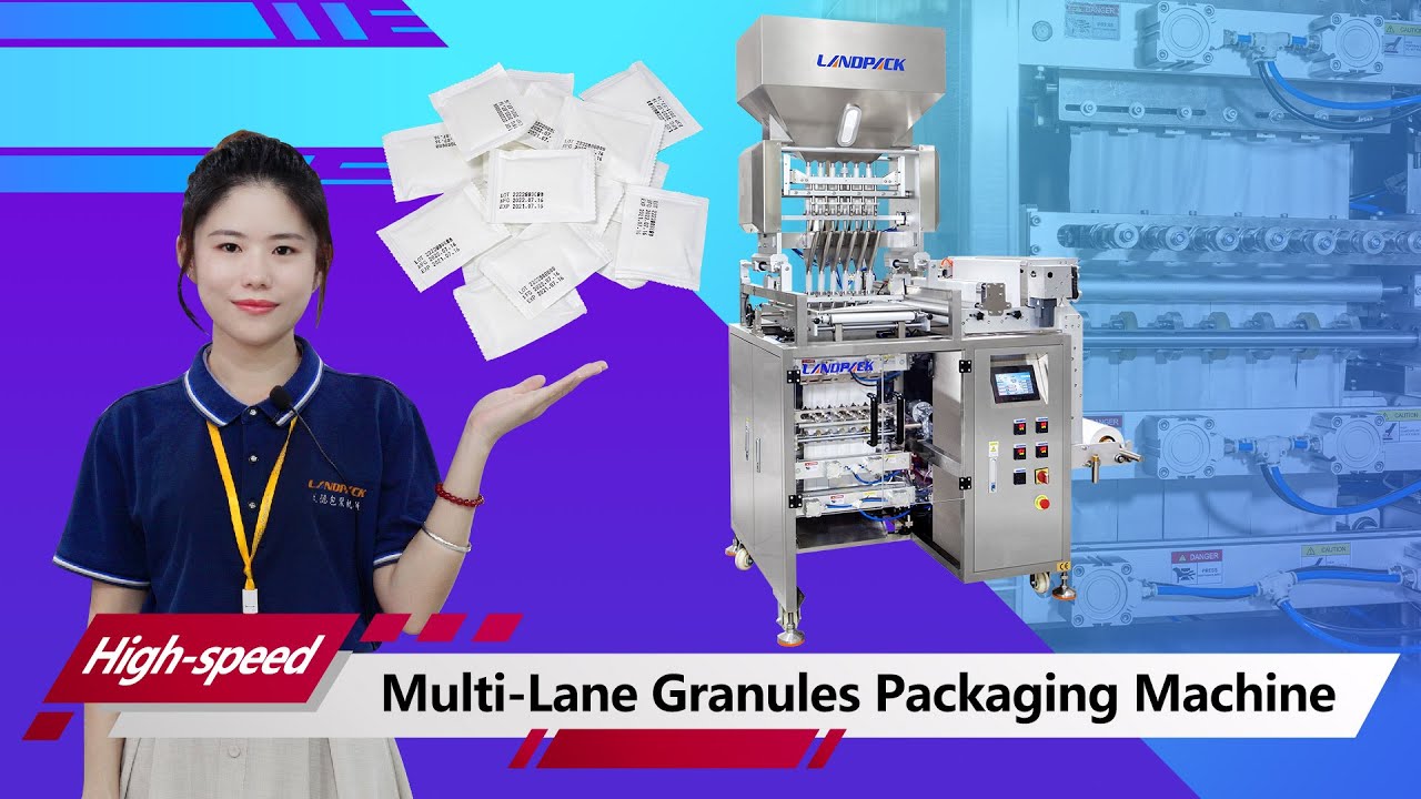 Automatic Multi Lane Granules Sachet Packing Machine For Sugar, Flavoring Etc.