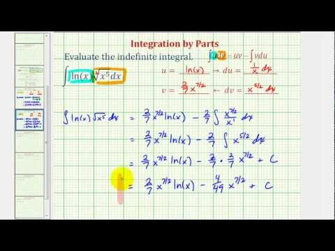 Ex: Integration by Parts Involving a Radical and Natural Log | Math ...